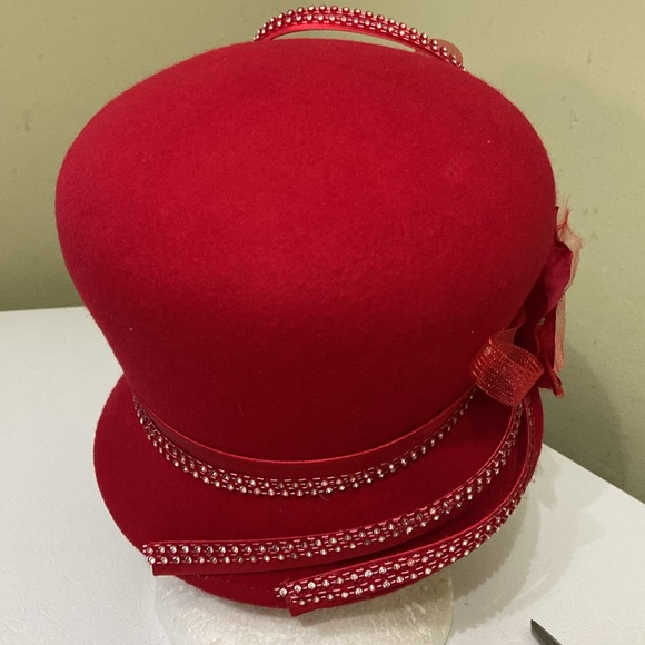 Ms. Divine | Accessories | Pretty Red Churchdresskentucky Derby Hat By ...